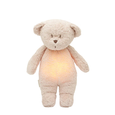 Moonie 2.0, økologisk Humming bjørn m pink noise og lampe - Sand