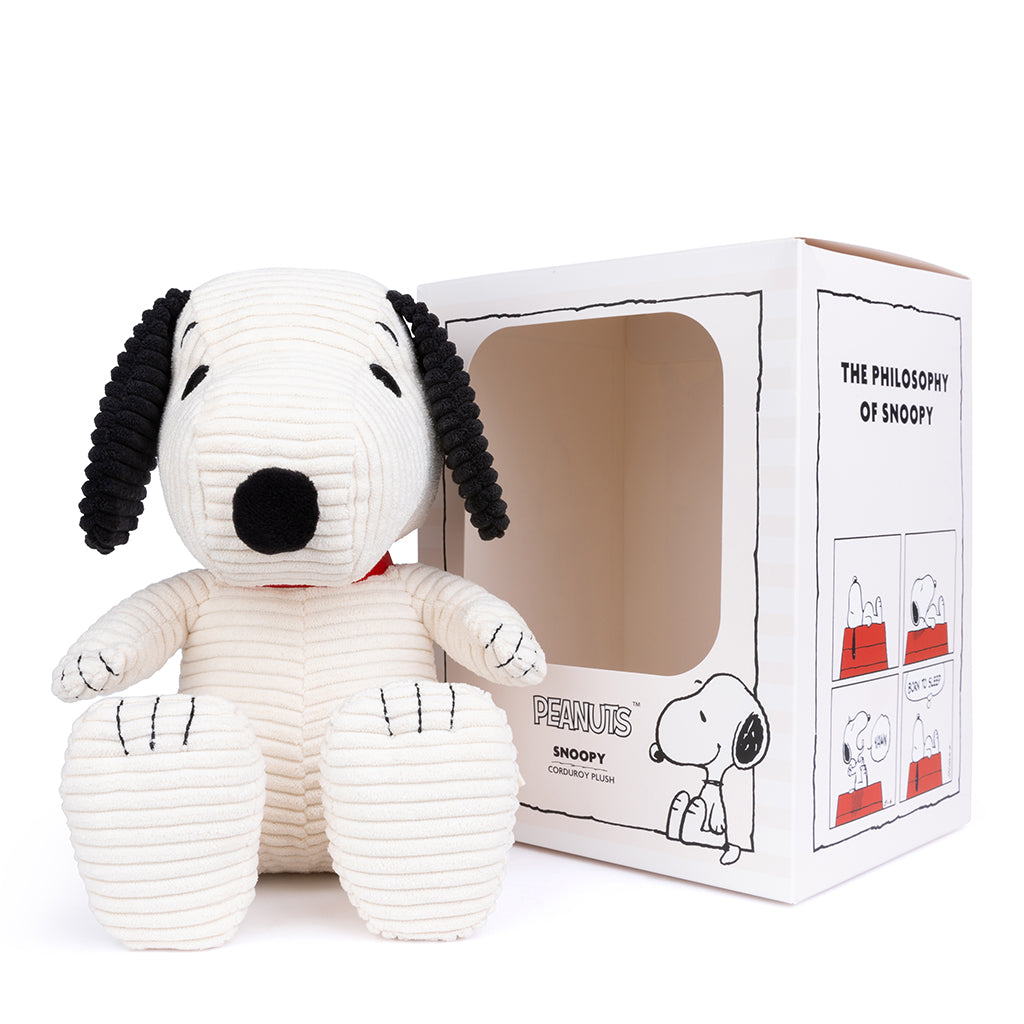 Snoopy bamse, Coduroy cream, 27 cm - Nuser bamse i gaveæske – Lirum ...